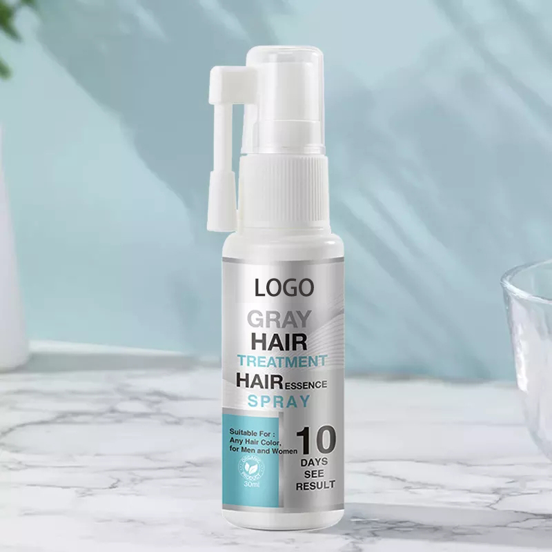 white hair Turn Gray Black Hair treatment Spray 30 Days black hair Care ...