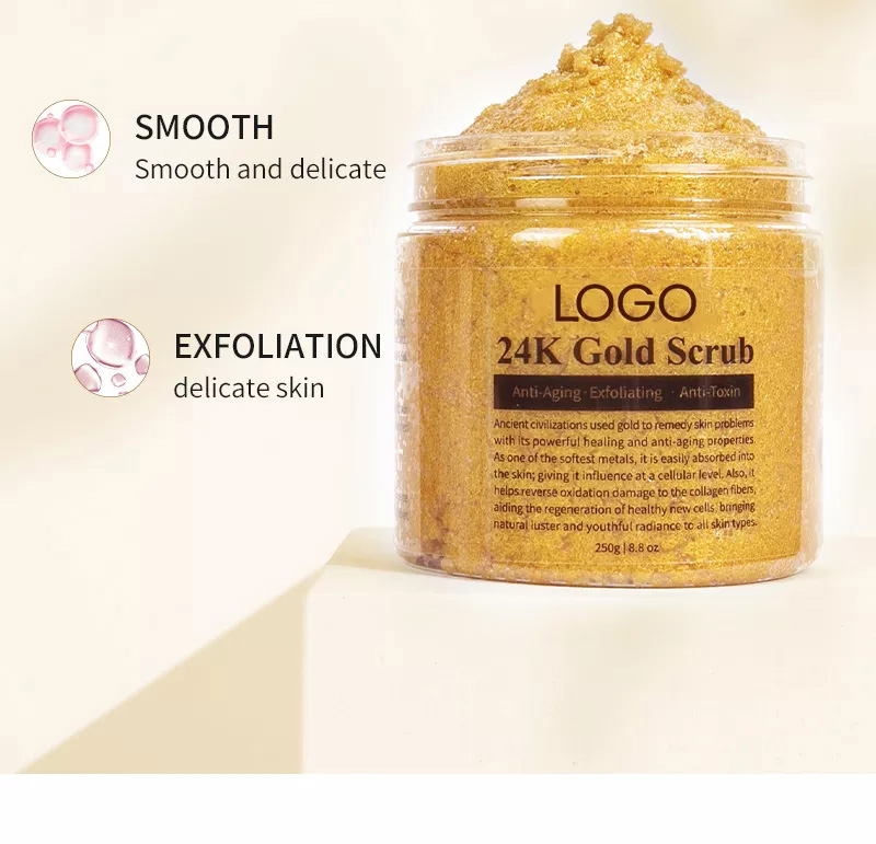Natural Pure Organic Face Scrub Custom Gold Lip Scrub Exfoliating Anti ...